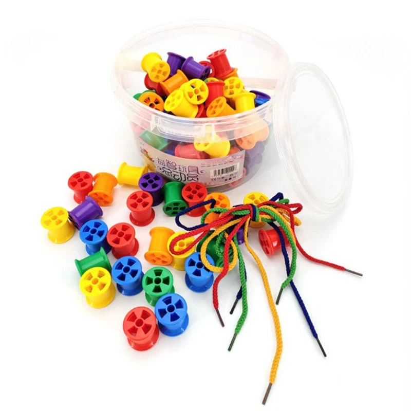 Threading-Toy-Kid-Cotton-Reel-Crafts-Materials-Fine-Motor-Skills ...