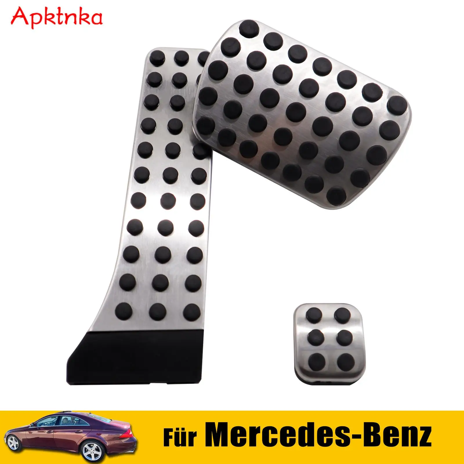 Accelerator Brake Footrest Pad Pedal AT For Mercedes Benz C E S GLK SLK ...