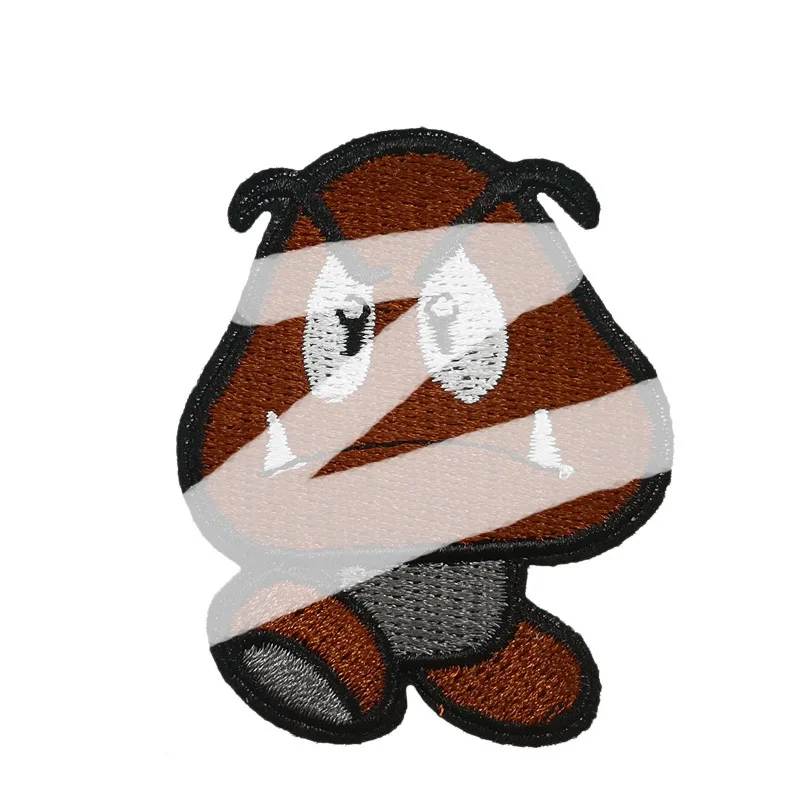 Goomba Game Embroidered Iron On Patches For Clothing Cartoon Cute Badge ...
