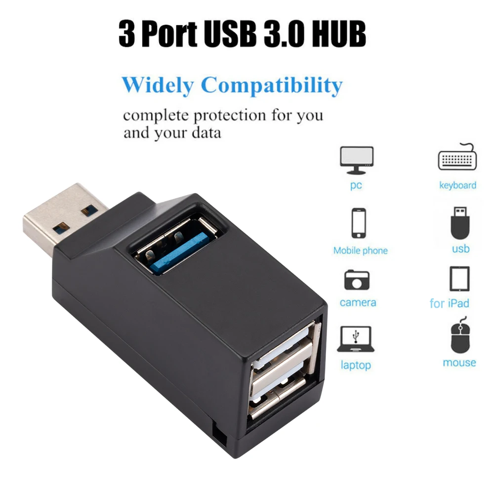 High-Speed-USB-3-0-HUB-Adapter-Extender-Mini-Splitter-Box-3-Ports-For ...