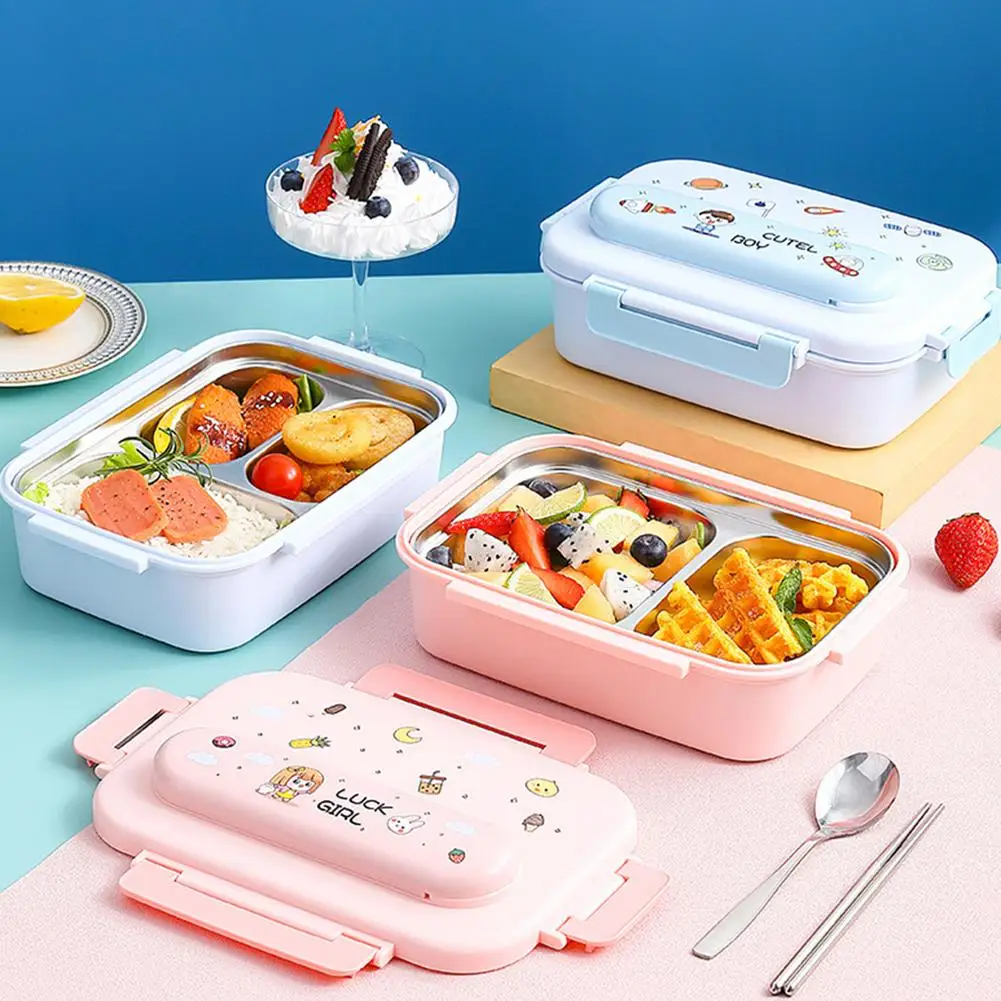 Portable-Lunch-Box-Kids-Cartoon-Bento-Box-Microwave-Food-Box-With ...