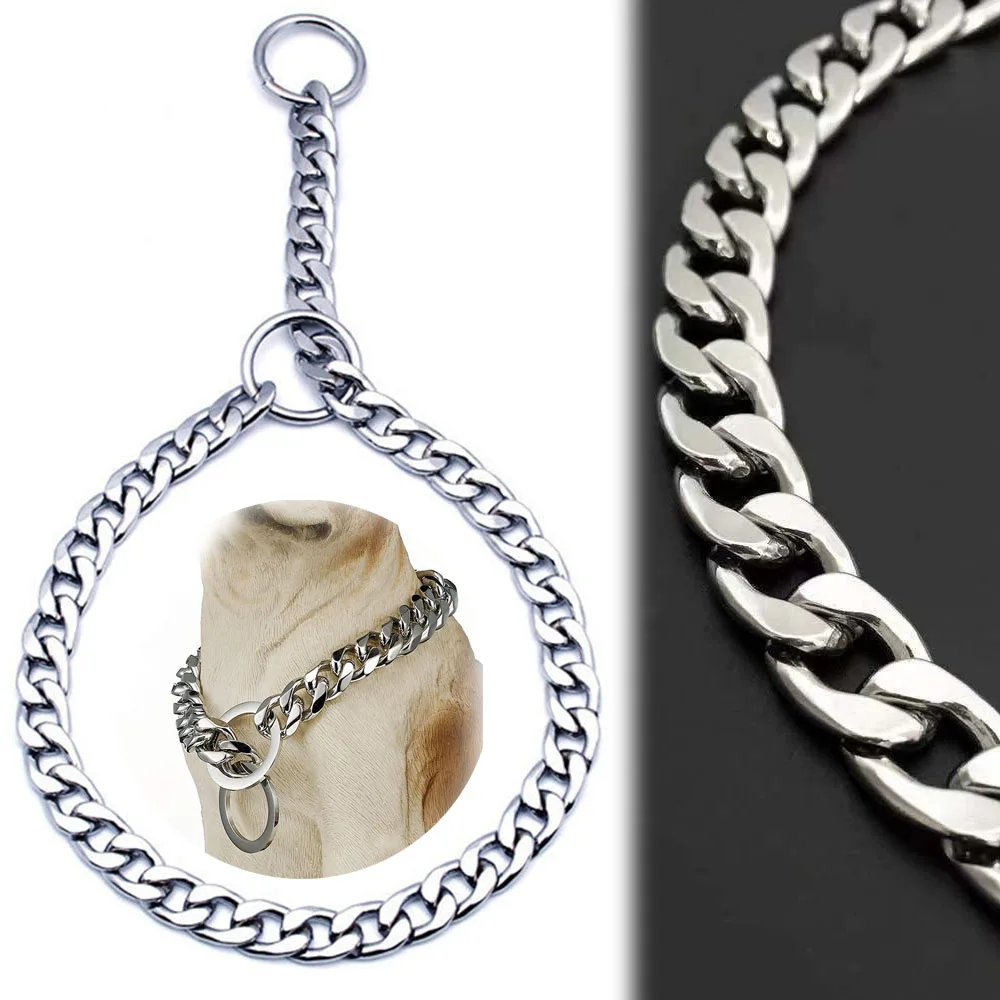 Dog-Collar-Stainless-Steel-Dog-Pinch-Collar-Slip-Chains-P-Choke-Collar ...