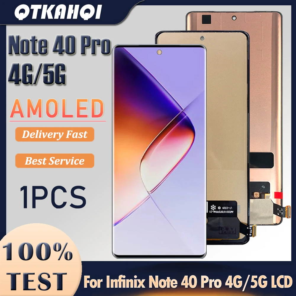 6.78" AMOLED For Infinix Note 40 Pro 4G LCD X6850 Display Touch Screen ...