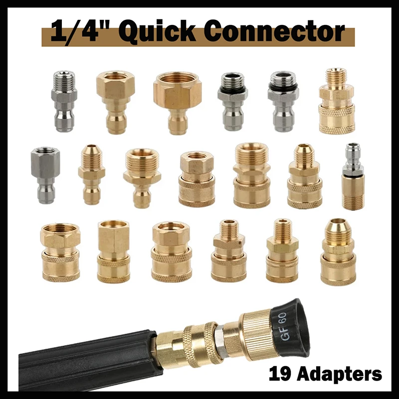 High Pressure Cleaner Car Washer Fitting Brass Adapter Connector M14 ...