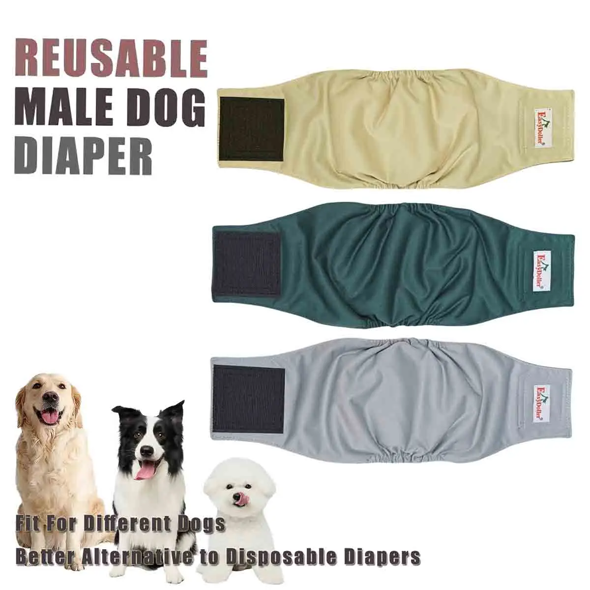 1PC Washable Reusable Pet Male Dog Cloth Diaper Physiological Sanitary ...