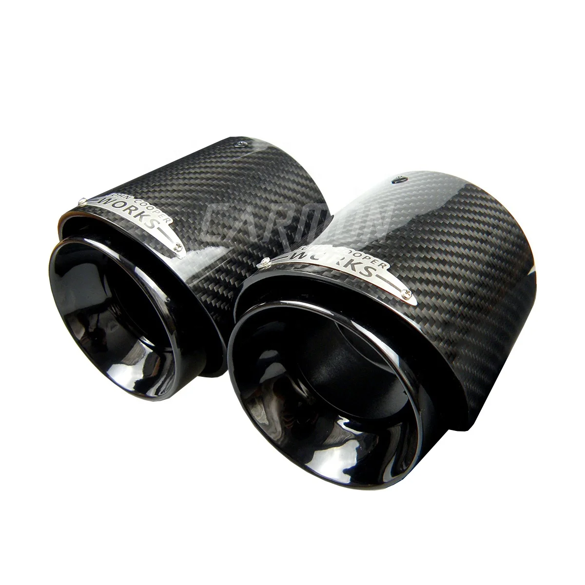 1Piece Mini JCW BlackPipe Carbon Fiber Exhaust Tip Muffler Tips Fit for ...