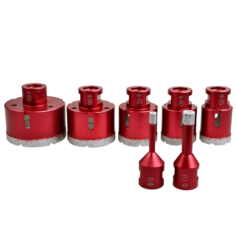 6 75mm M14 Vacuum Brazed Diamond Drilling Core Bits Ceramic Tile Hole ...