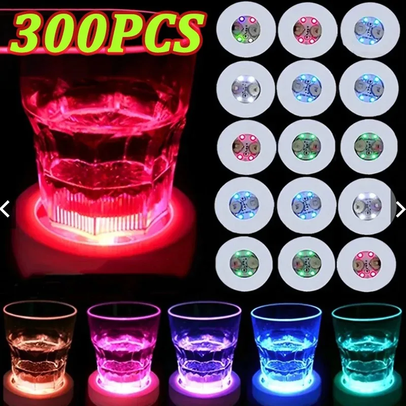 1-10-20-200PCS-LED-Coaster-Light-Up-Coasters-Stickers-Liquor-Bottle ...