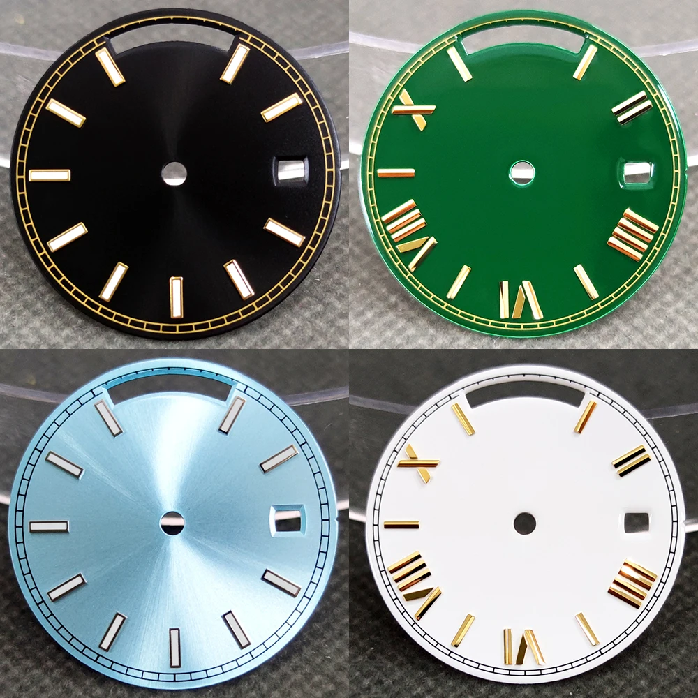 29mm Dial Miyota 8285 dial Roman upper and lower dual calendar Green ...
