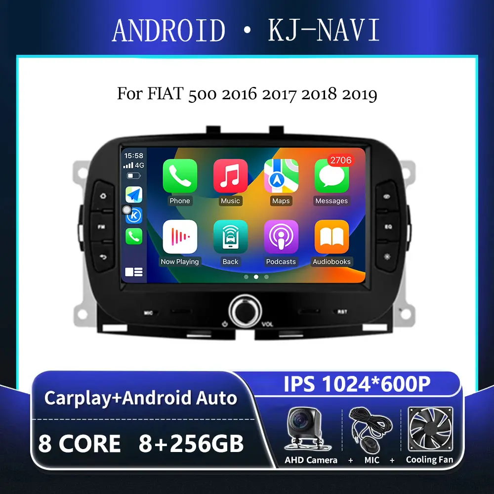 Android-13-7-inch-for-FIAT-500-2016-2017-2018-2019-Carplay-Stereo-Video ...