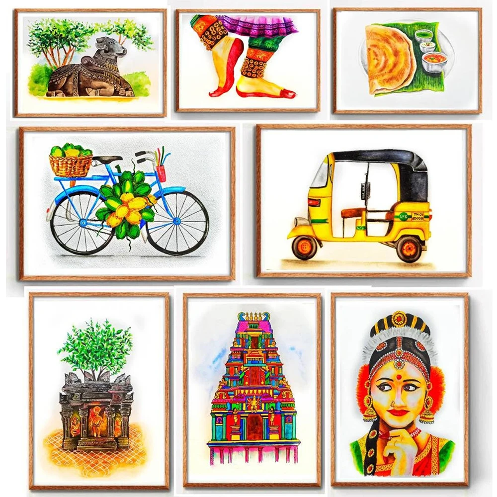 South Indian Culture Paintings