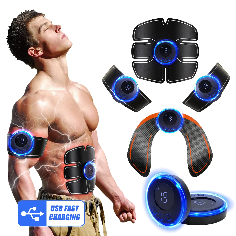 EMS Wireless Muscle Stimulator Trainer Smart Fitness Abdominal Training ...