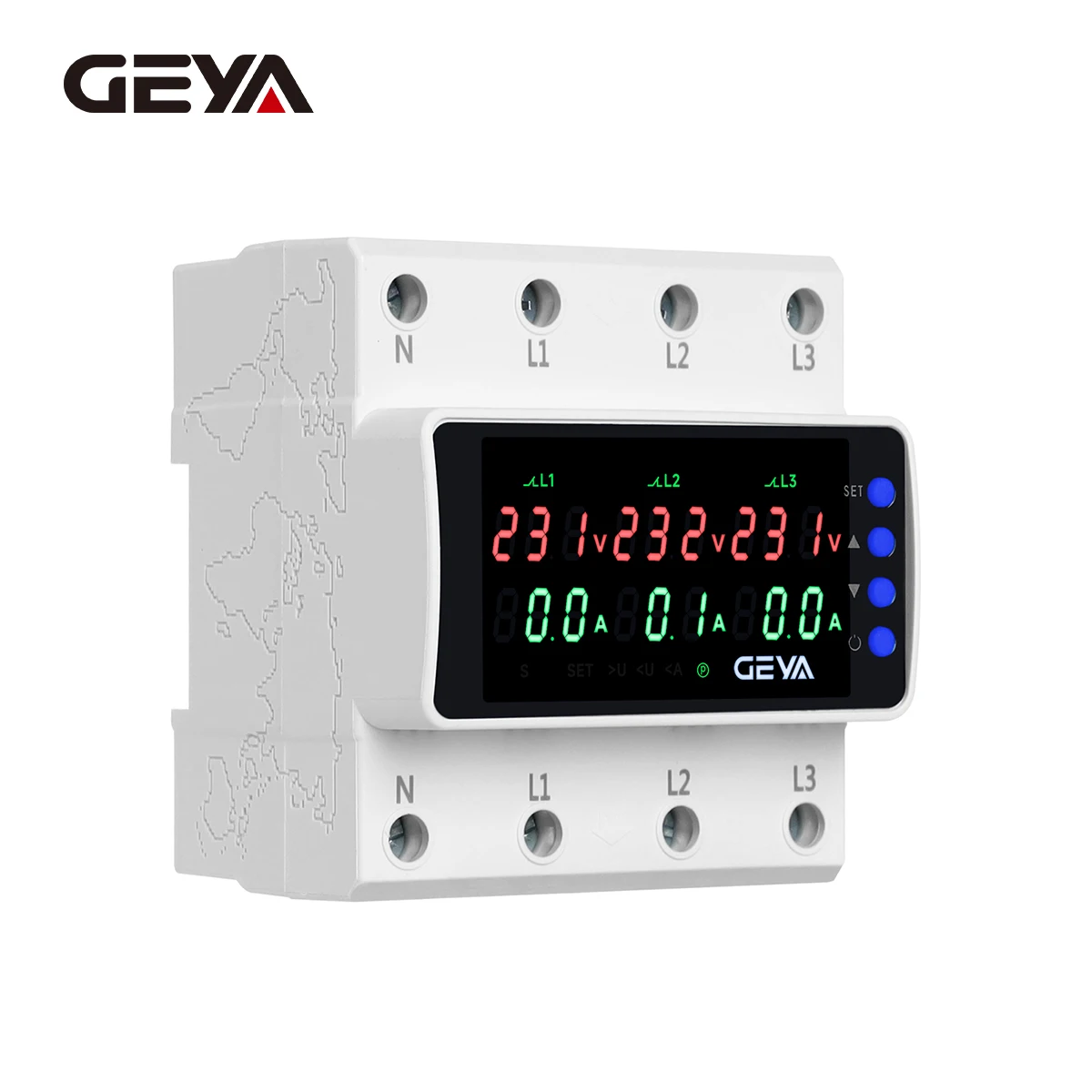 100A 3 Phase 4-wire 4P Adjustable Over Voltage and Under Voltage ...