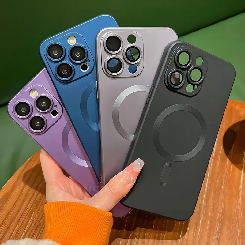 Magsafe Fundas protectoras de lente para móvil, funda de teléfono de carga inalámbrica para ...