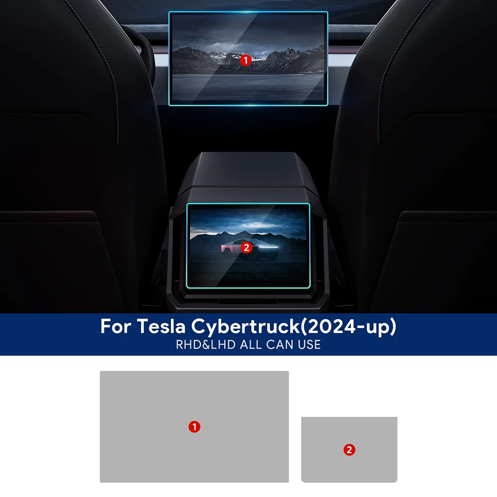 For-Tesla-Cybertruck-2024-Navigation-Screen-Front-Rear-Center-Console ...