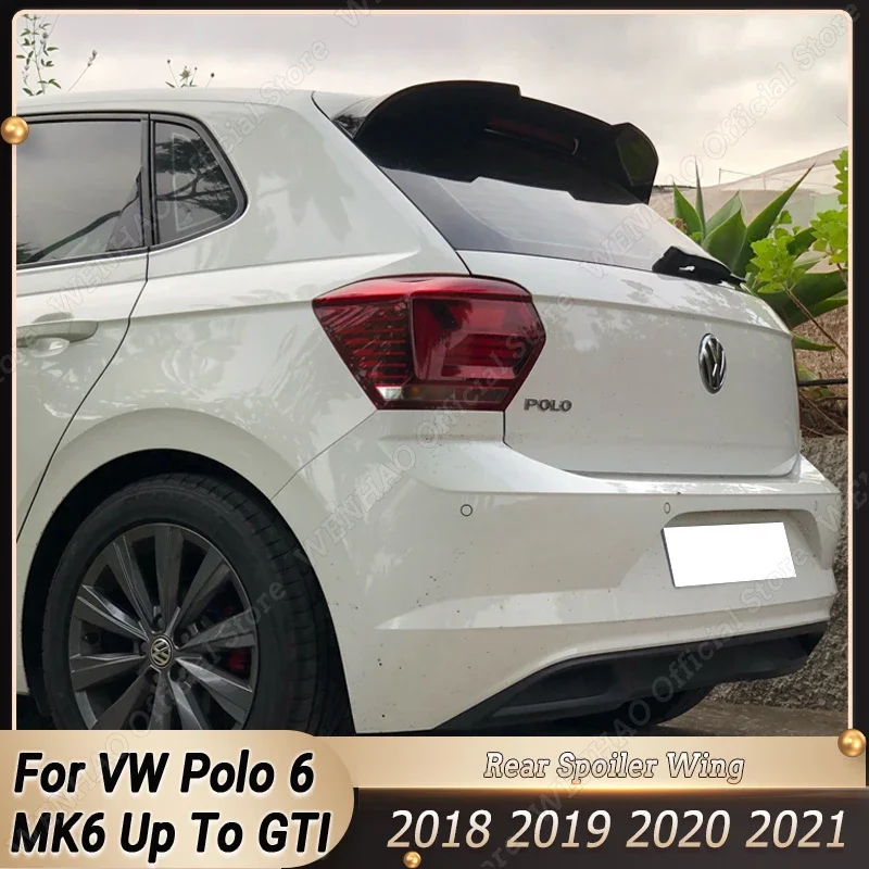 For Volkswagen Polo 6 MK6 Up To GTI 2018-2021 Gloss Black GTI Style Car ...