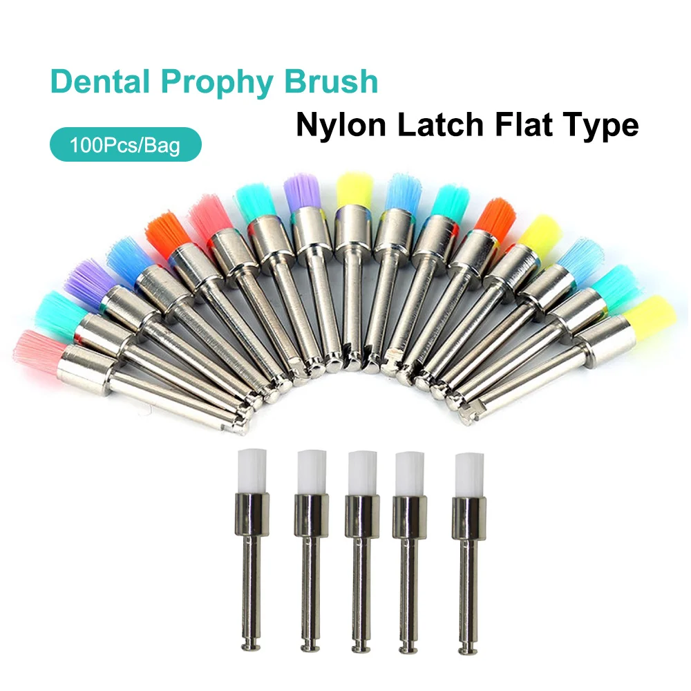 100pcs-Dental-Materials-Prophy-Prophylaxis-Brush-Colour-White-Nylon ...
