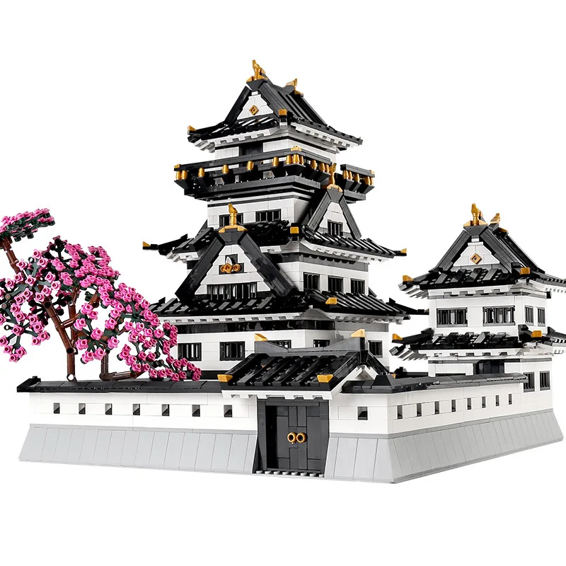 MOC Ancient Japanese Sakura Himeji Castle Architecture Building Blocks ...