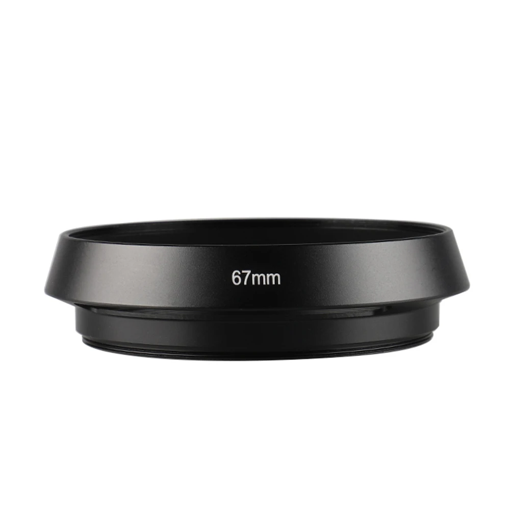 Universal-67mm-Metal-Screw-in-Vented-Short-Lens-Hood-Black-Camera ...