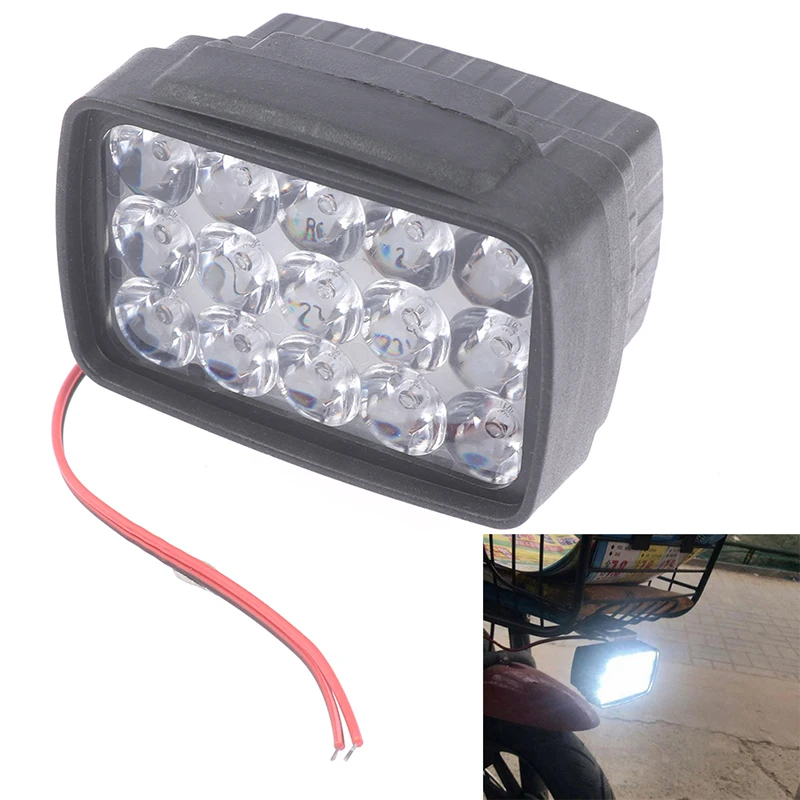 Motorcycle Headlight Spot Light 15 Led 1000lm For Motos Atv Scooter
