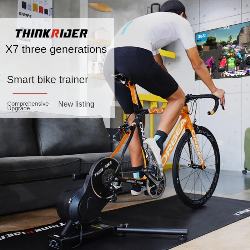 ThinkRiderX7 자전거 트레이너 및 롤러, 가상 현실 라이딩 시뮬레이션, 스마트 라이딩 플랫폼 및 파워 트레이닝 기능 ...