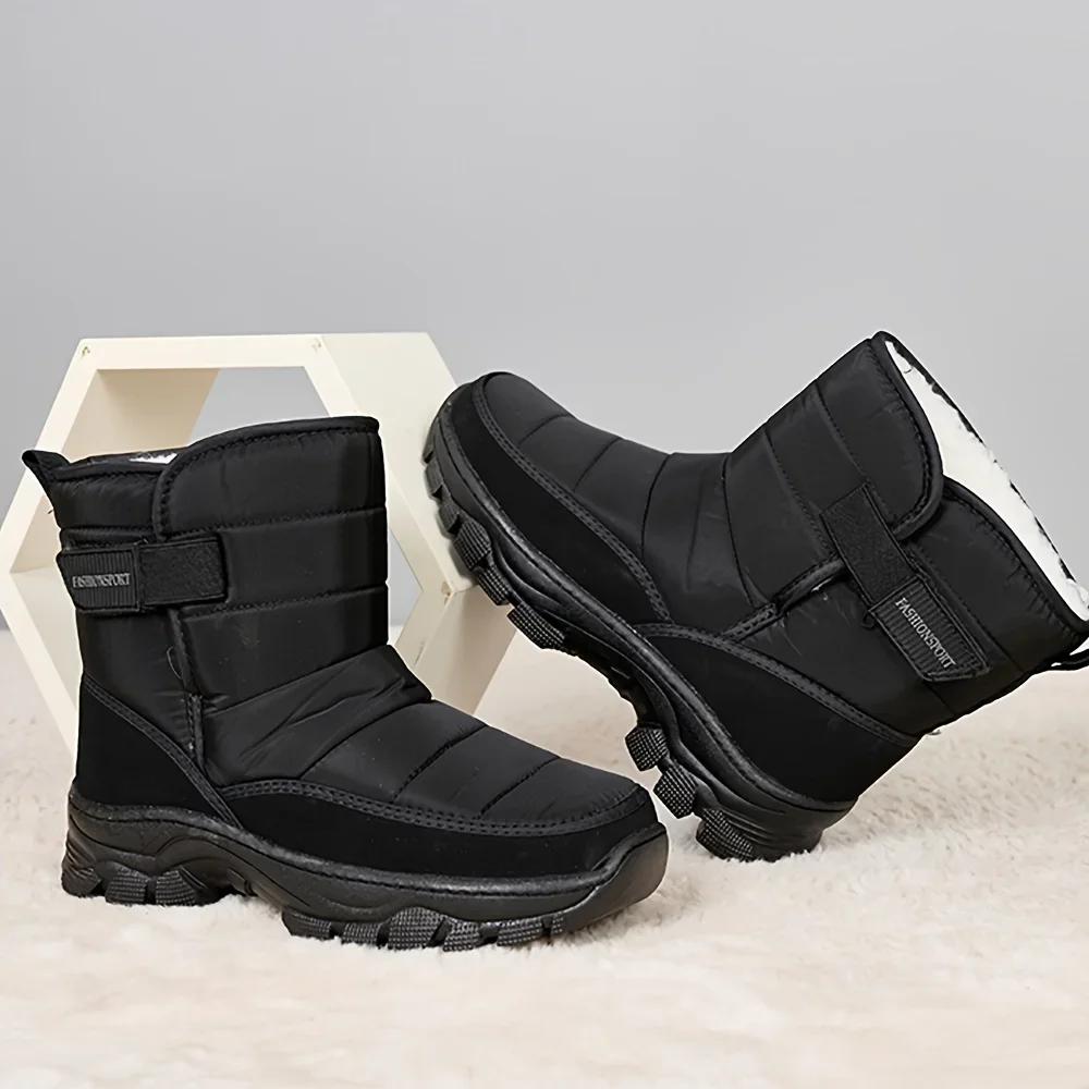Women-Winter-Outdoor-Snow-Boots-Thermal-Plush-Lined-Flat-Short-Boots ...