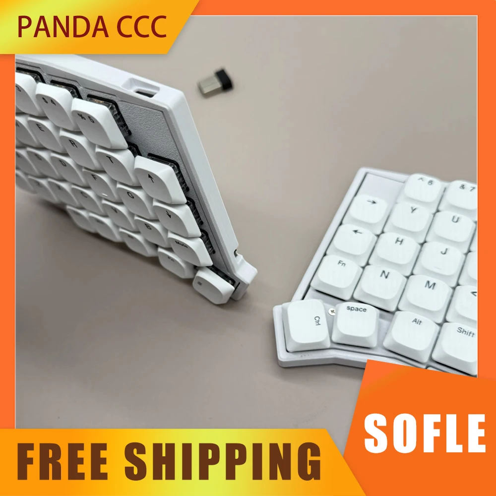 SOFLE Low Profile Split Keyboard 2.4G Wireless Mechanical Keyboard Kit ...