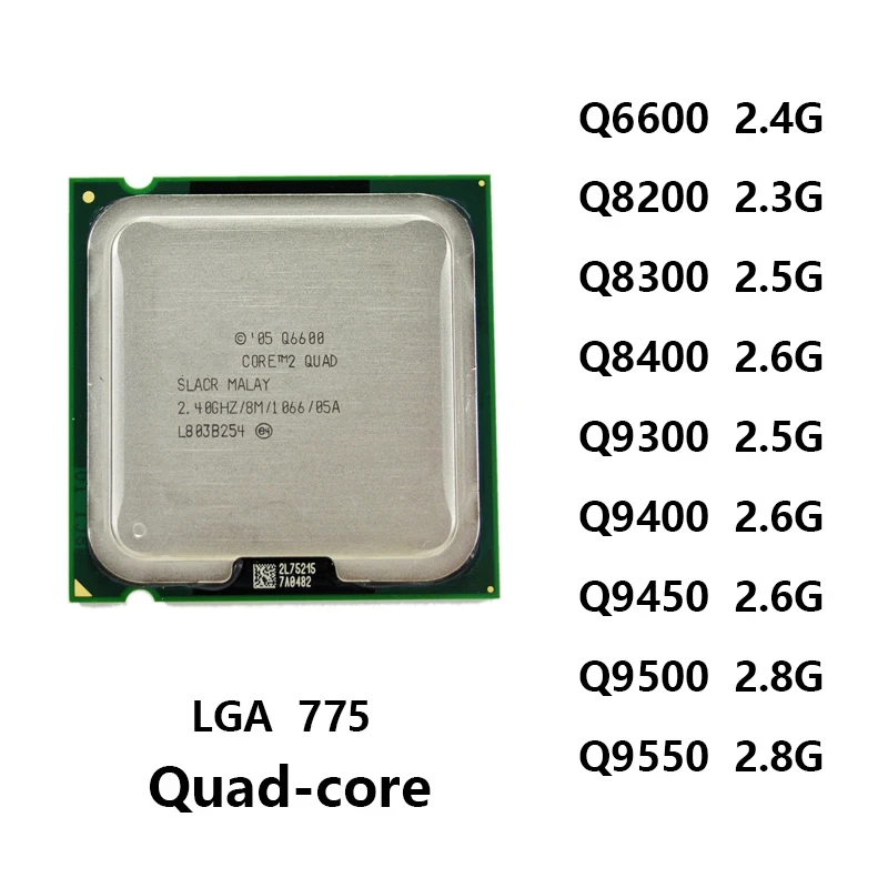 Core-2-Quad-Q6600-Q8200-Q8300-Q8400-Q9300-Q9400-Q9500-Q9550-Processor ...