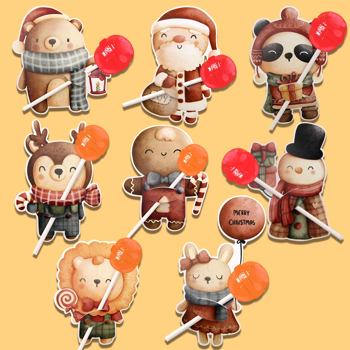 48pcs-lot-Christmas-Lollipop-Paper-Holders-Carton-Deer-Santa-Claus ...