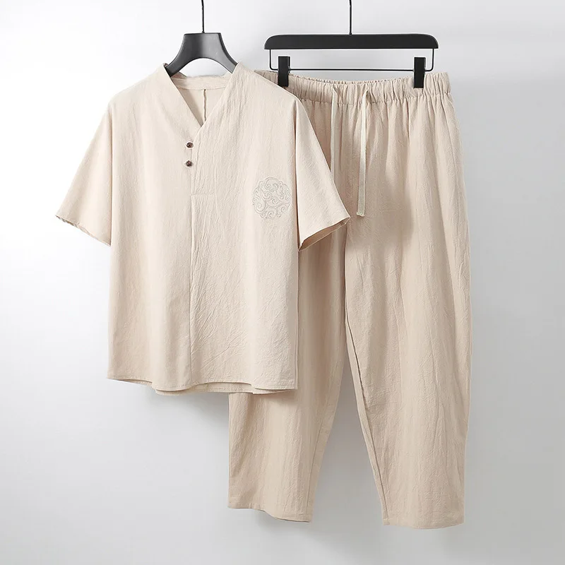 Men-s-Large-Size-Clothing-Big-Tracksuit-Suit-Linen-Overweight-T-shirt ...