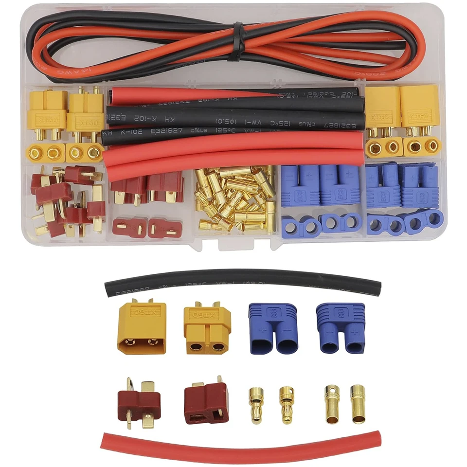 RC Electronics Kit Hobbymall RC Connector Adapter Kit - T-Plug, XT60 ...