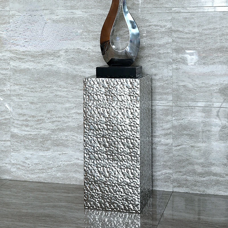 Silver-Stainless-Steel-Sculpture-Base-Custom-Sales-Department-Walkway ...