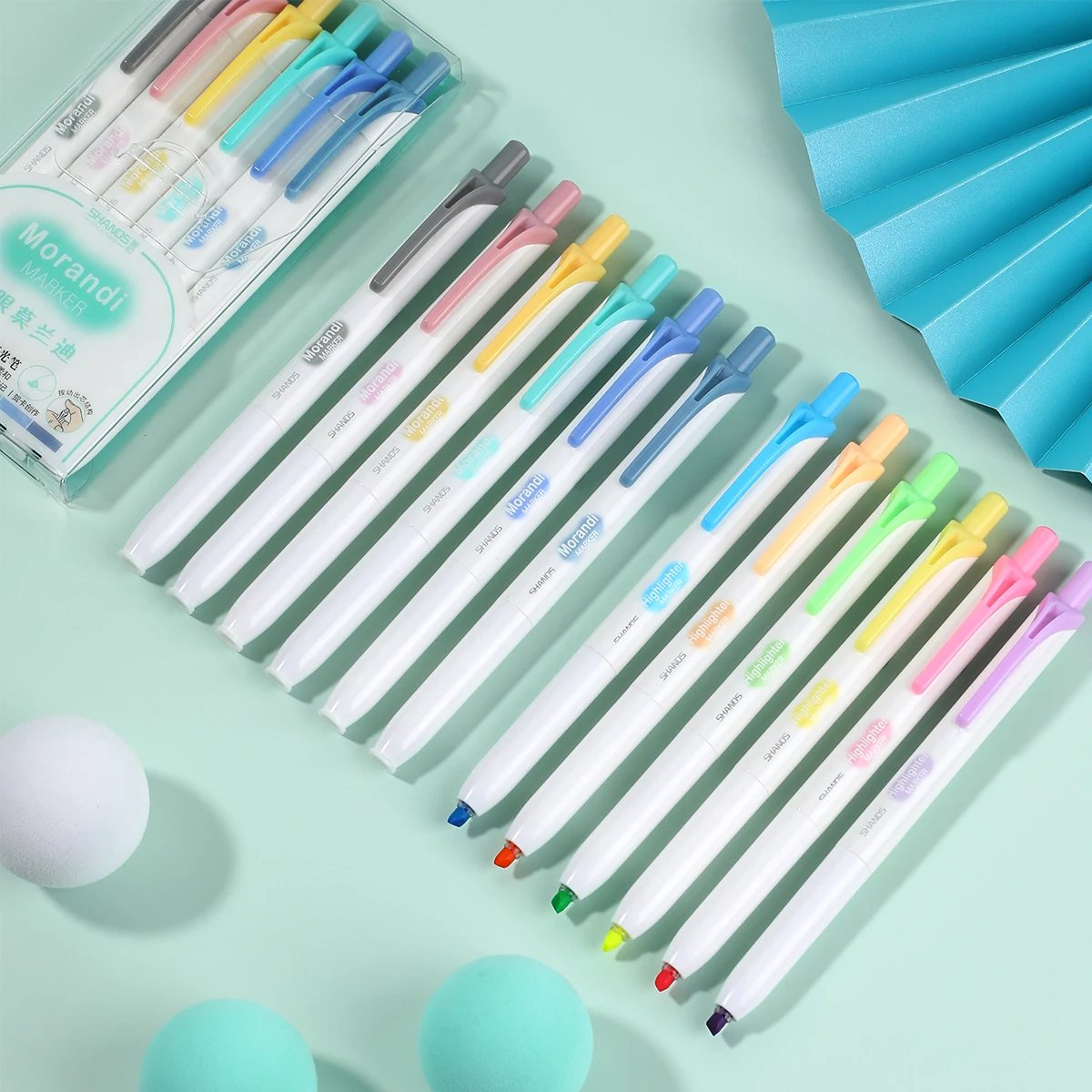 6pcs Retractable Highlighter, Chisel Tip No Bleed, Assorted Color ...