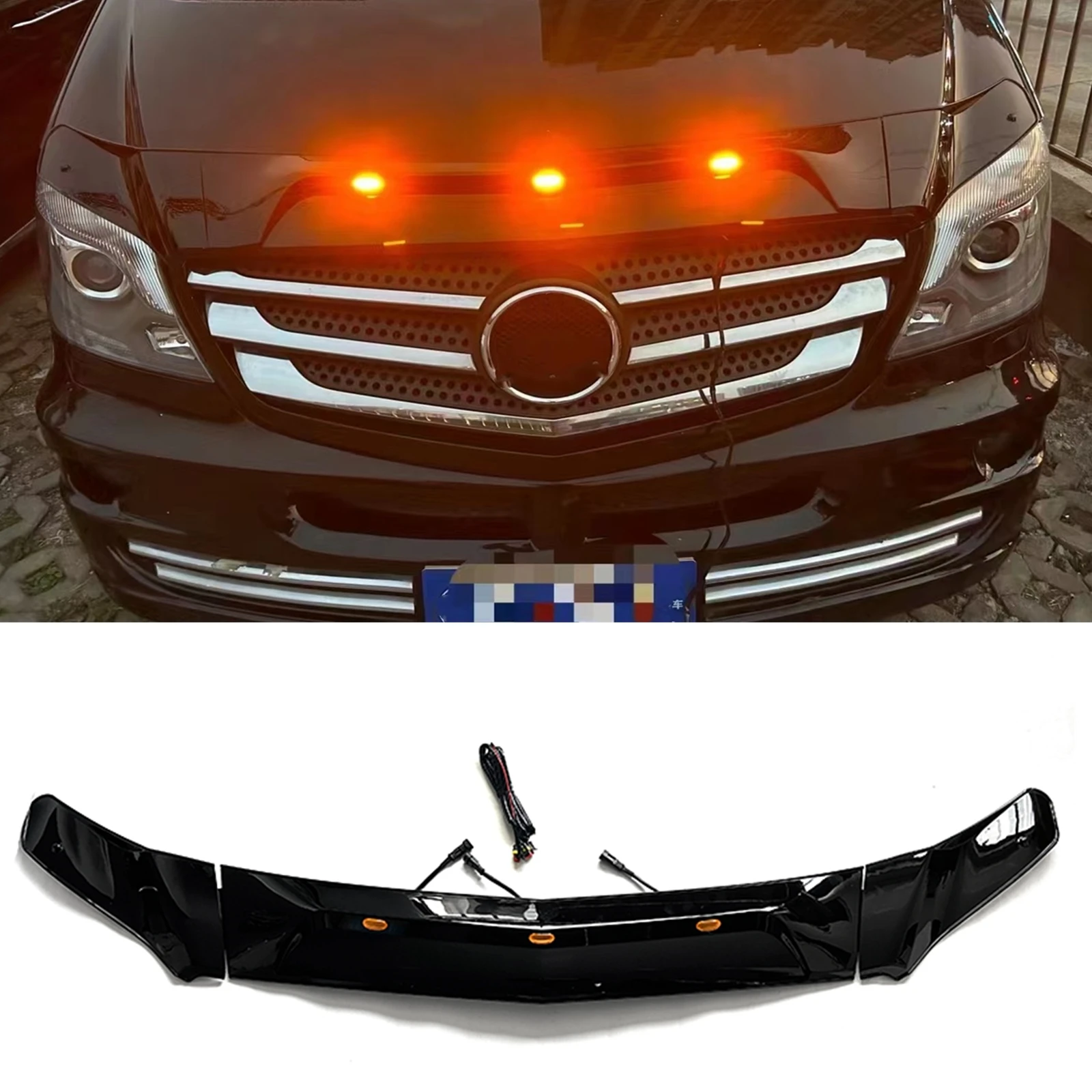 Front-Hood-Deflector-Bonnet-Guard-Protector-Trim-Cover-For-Mercedes ...