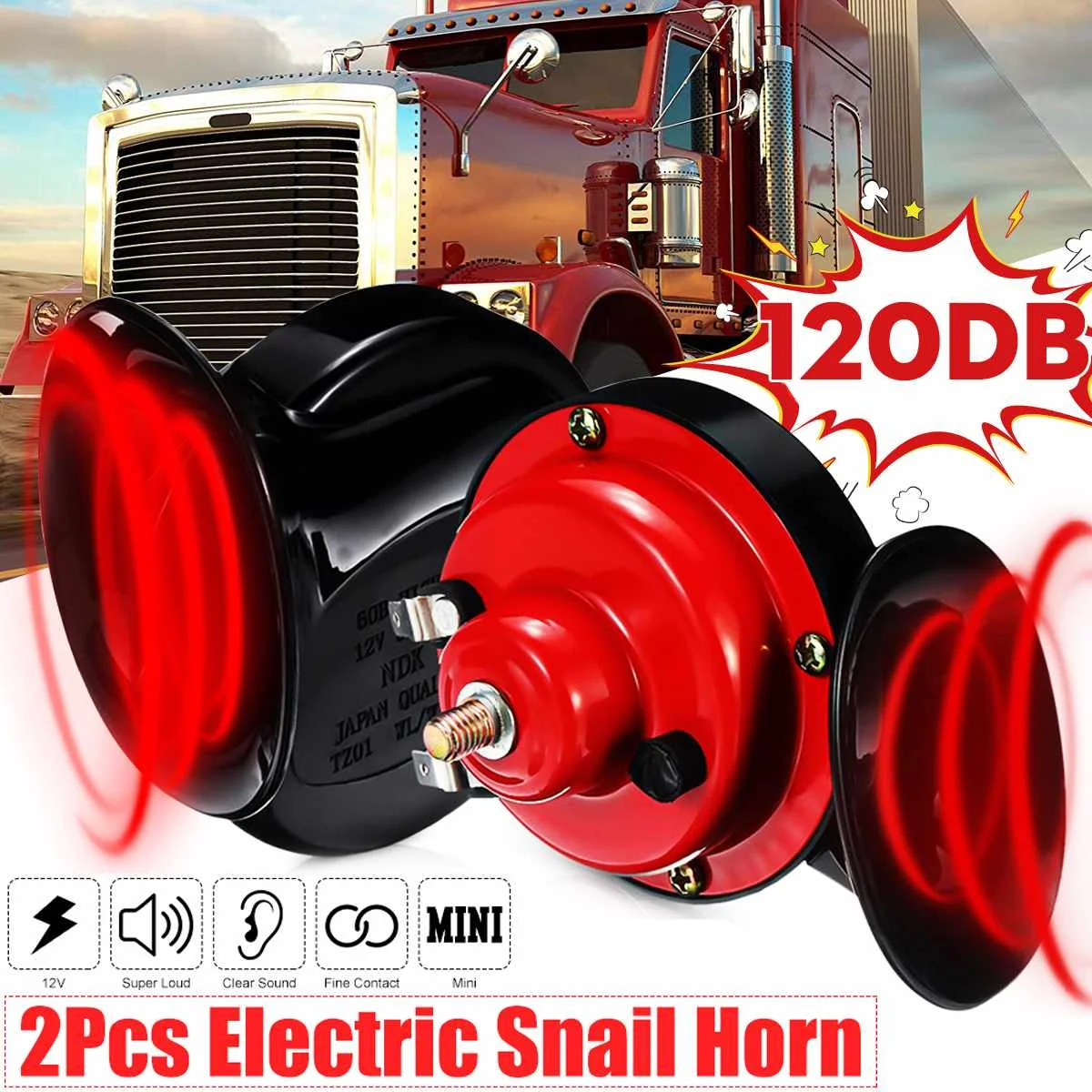 2pcs-Universal-Loud-Car-Horn-12V-Electric-Snail-Train-Horn-Super-Loud ...
