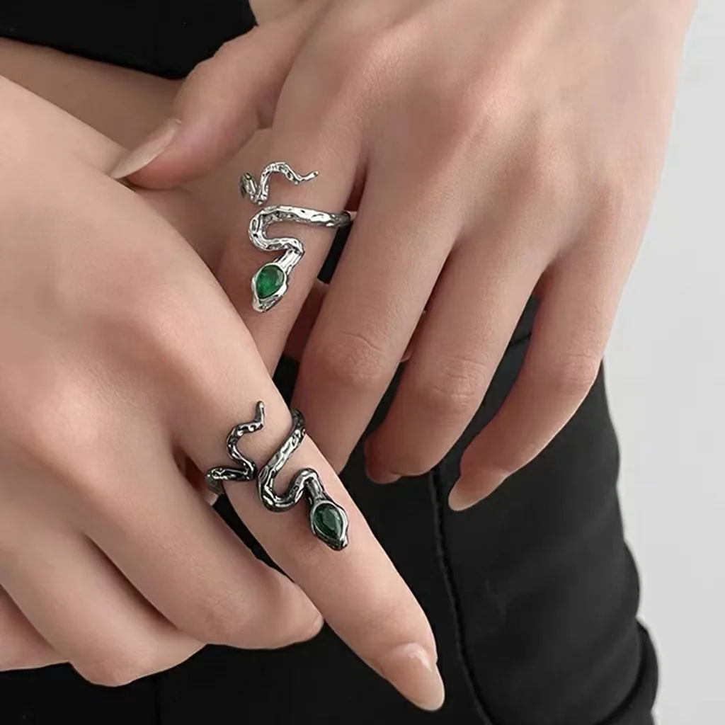 A-o-inoxid-vel-ajust-vel-Snake-Finger-Ring-Unisex-Open-Ring-Trendy-Punk ...