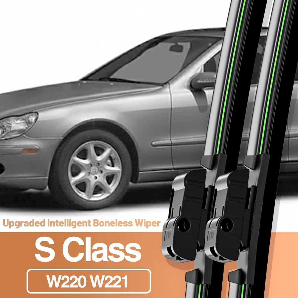 2x-For-Mercedes-Benz-S-Class-W220-W221-1998-2013-Front-Windshield-Wiper ...