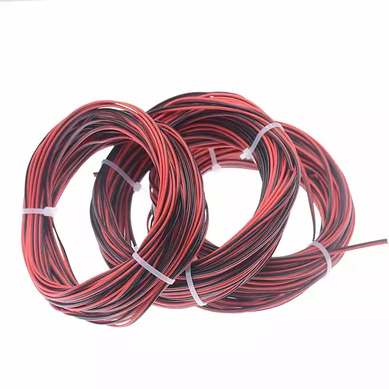 100M-Electric-Wire-24AWG-Black-red-2pin-SM-JST-Connector-Red-Black-Wire ...