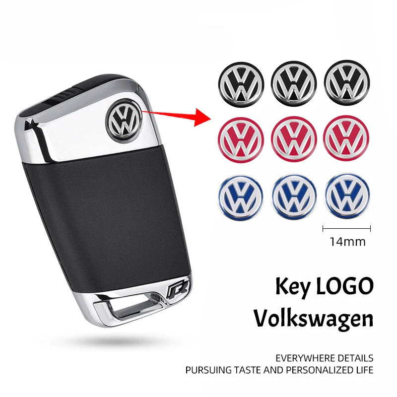 5-10Pcs-14mm-Car-Emblem-Remote-Key-Stickers-Badge-For-VW-Polo-Golf-5-7 ...