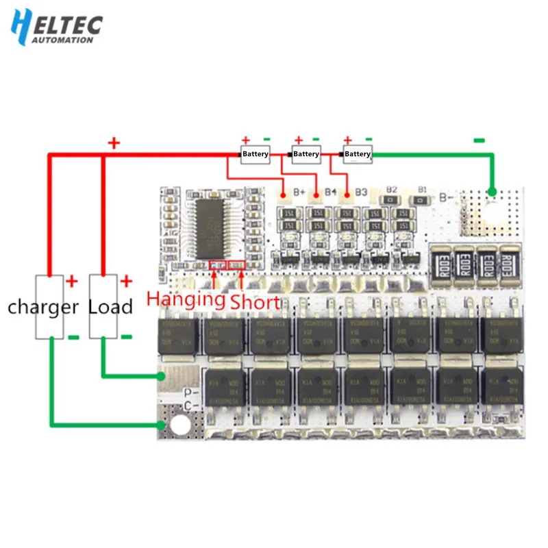 BMS Balance Board 3S/4S/5S 18650 Li ion/ Lifepo4/Lithium iron Phospha ...