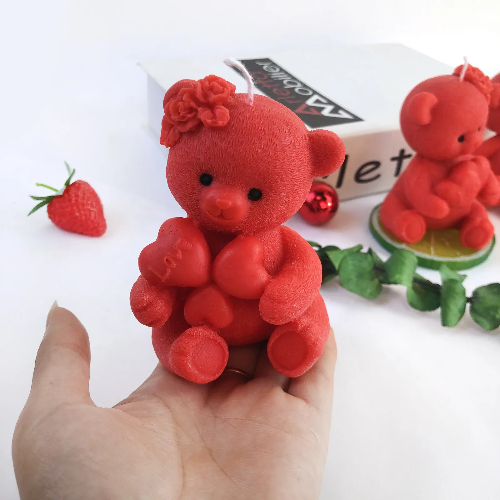 3-Little-Bear-Love-Silicone-Mold-Gypsum-form-DIY-Handmade-Plaster ...