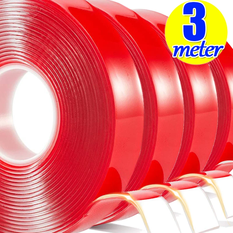 New-Thickened-Double-Sided-Tape-Cuttable-Traceless-Transparent-Fixed ...