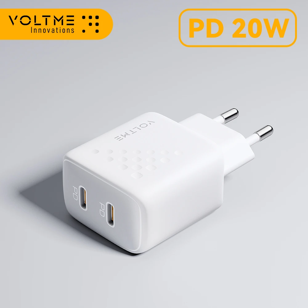 Voltme-usb tipo c carregador, carga rápida, 20w, para o iphone 13, 12 pro max, xiaomi, samsung ...