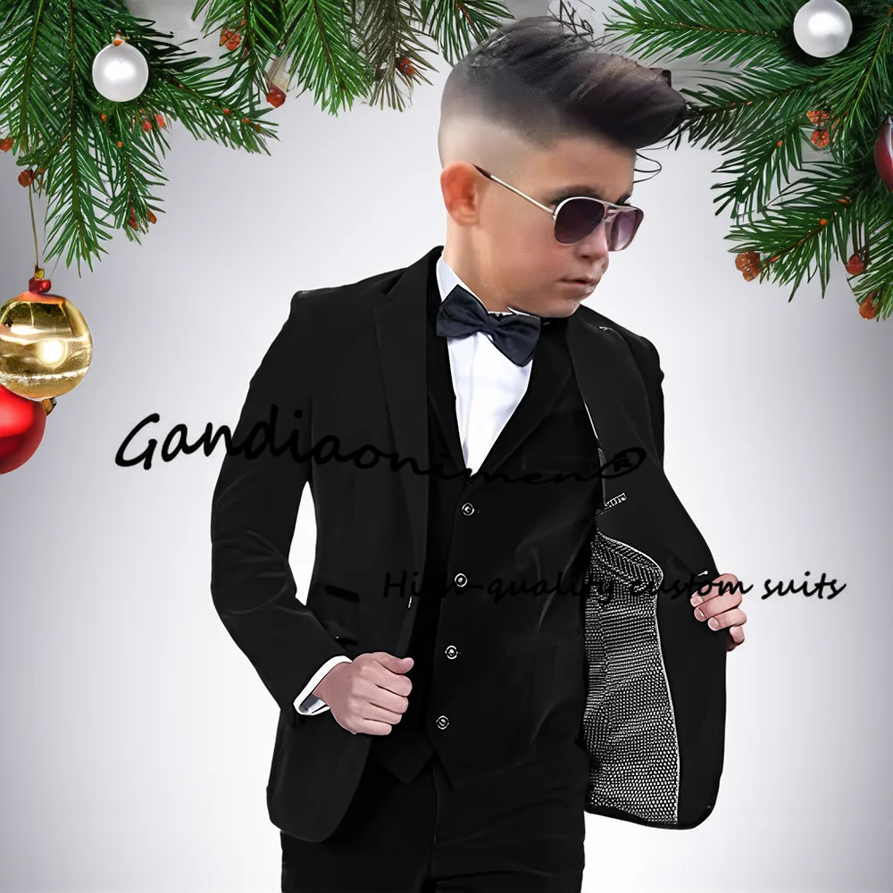 Boys-Velvet-Tuxedos-Toddler-Formal-Suit-3-Piece-Set-Kids-Slim-Fit-Suits ...