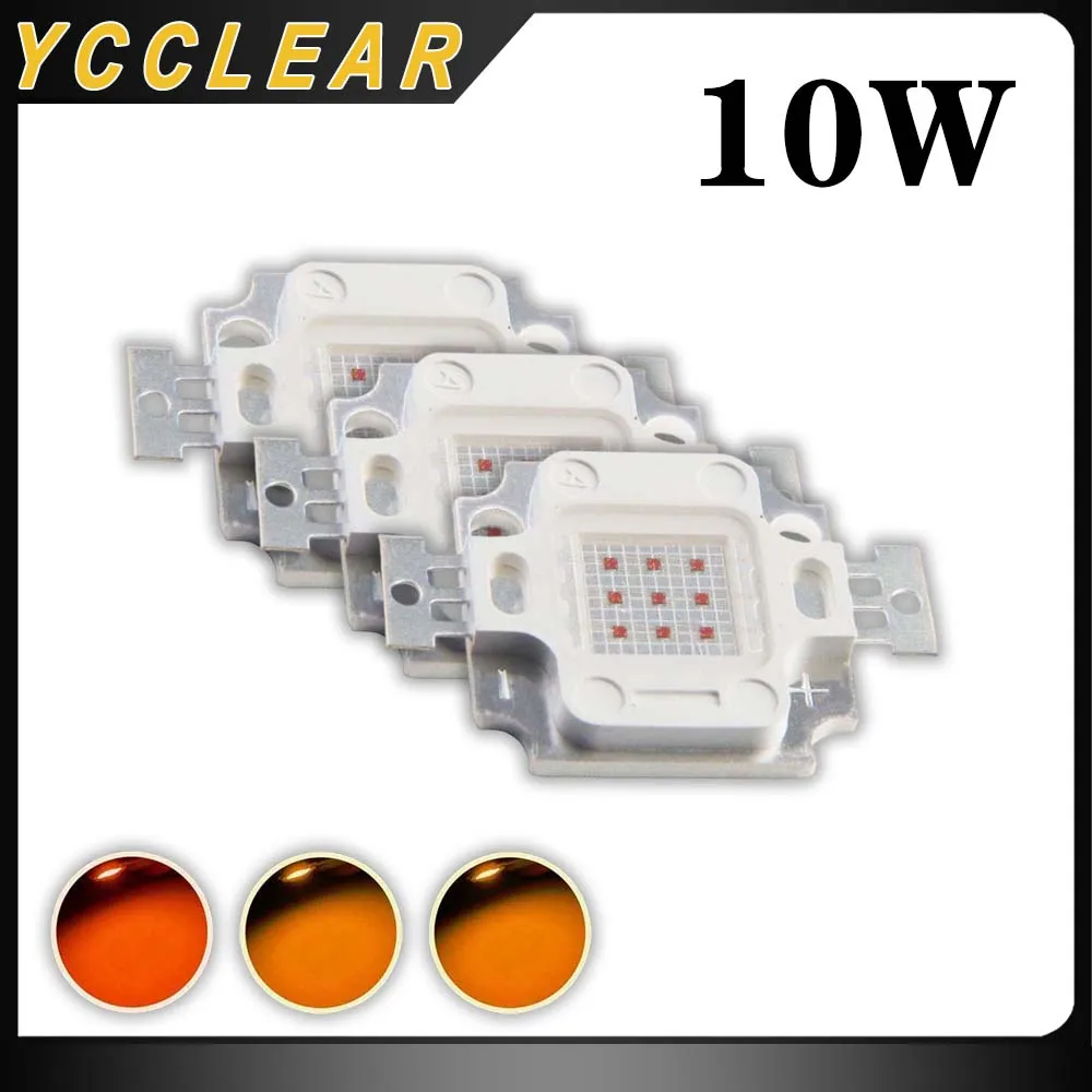 10Watt High Power LED Chips Yellow Amber Orange 590-595nm 595-600nm 600 ...