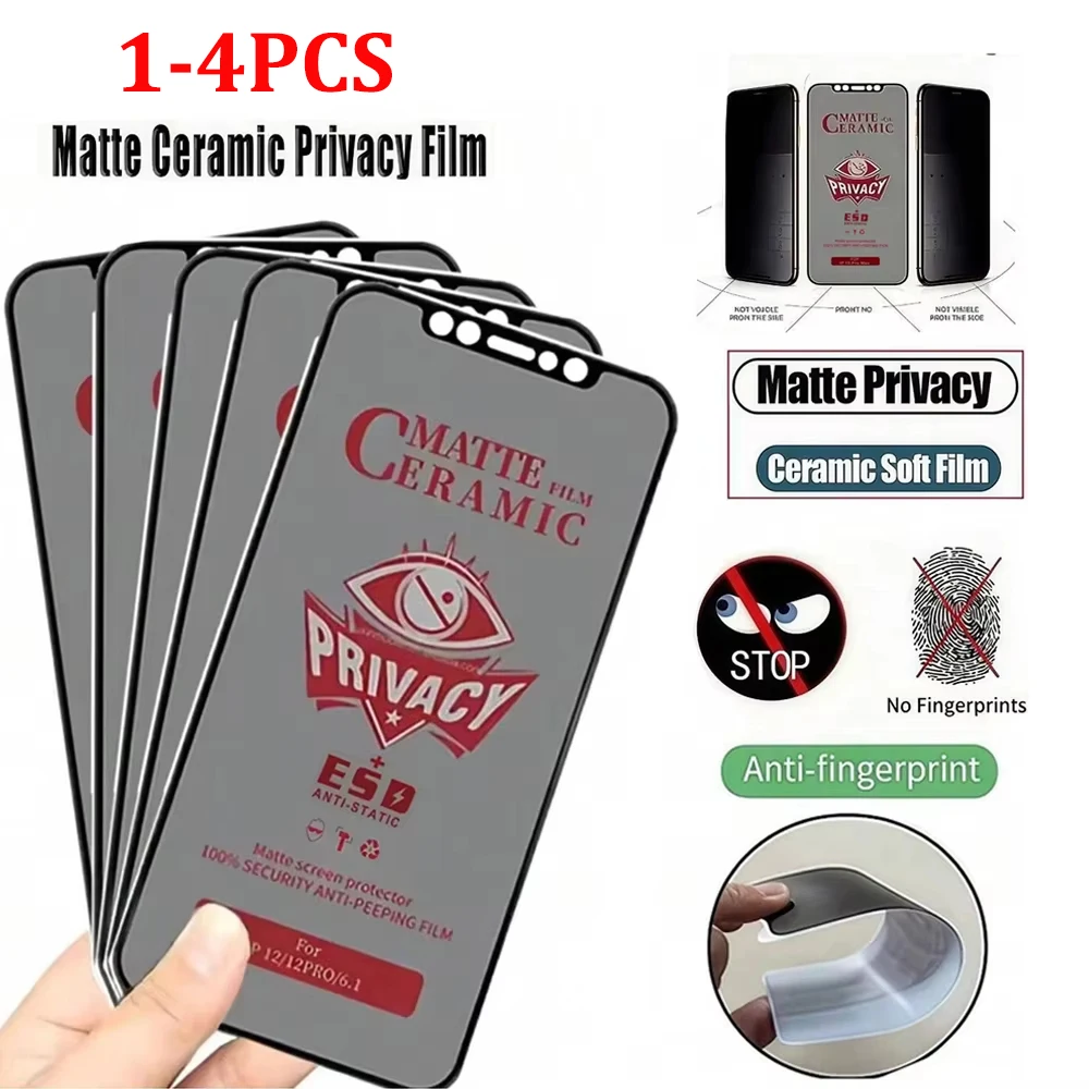 4PC Matte Ceramic Privacy Screen Protector For Samsung A56 A55 A53 A53 ...