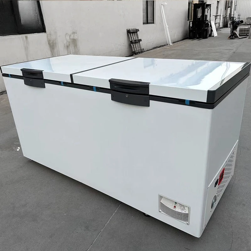 Custom logo solar freezer refrigerator deep box 258L 350L 560L 608L ...