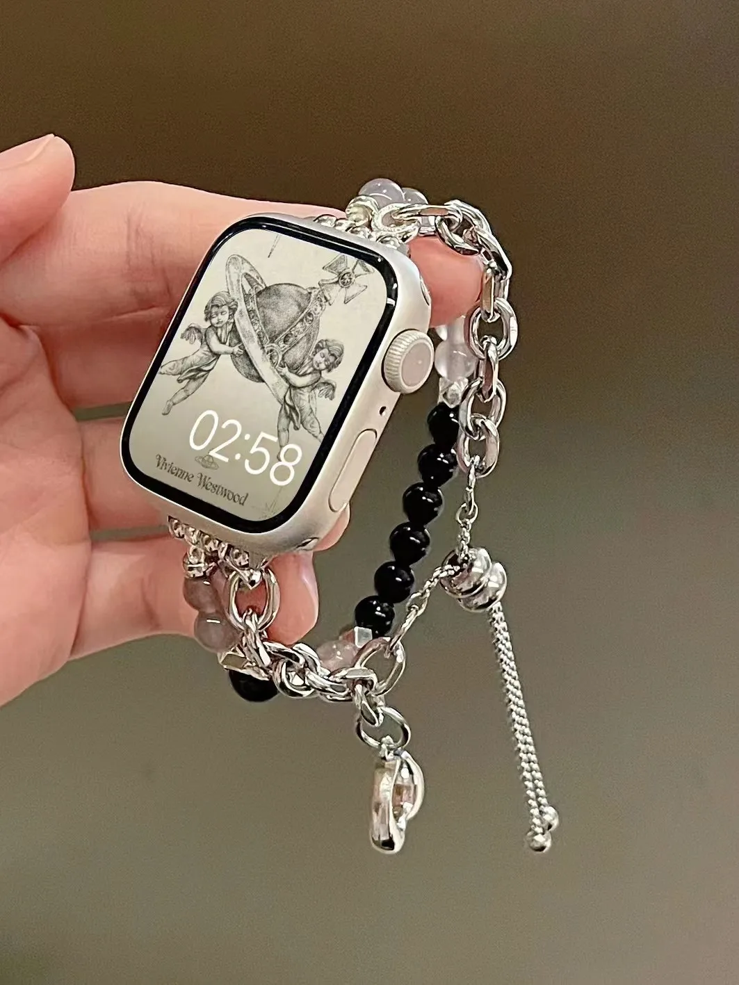 Pearl-Chain-Link-Strap-for-Apple-Watch-Band-42-38mm-49Ultra-41-45mm-8SE ...