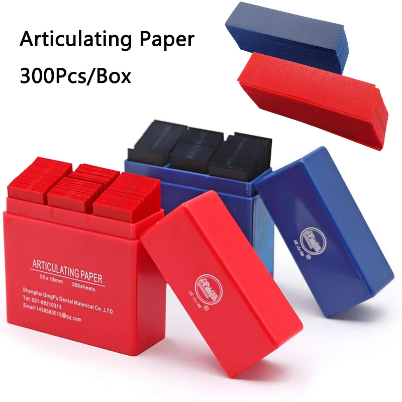 Denspay 300 Sheets Dental Articulating Paper Dentista Double-Sided Bite ...