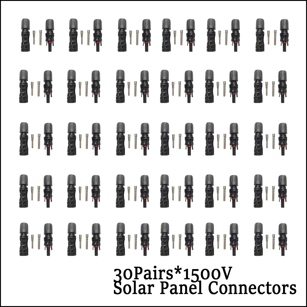 30-Pairs-Solar-Panel-Connector-Male-and-Female-Fit-For-Solar-Cable ...